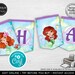 Editable Mermaid Pennant Banner Printable Under the Sea Banner Mermaid ...