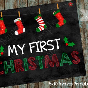 Printable Baby's First Year Holidays Chalkboard Signs My First Year ...