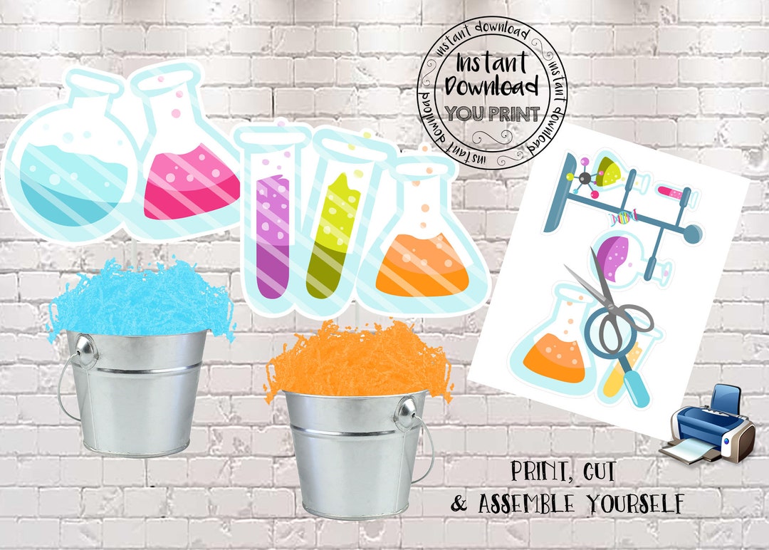 Printable Science Centerpieces, Science Party Decorations, Science ...
