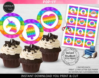 Pop It Birthday Pop It Party Pop It Candies Fidget Theme - Etsy