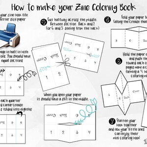 Printable Easter Coloring Page Mini Book, Easter Mini Zine Coloring ...