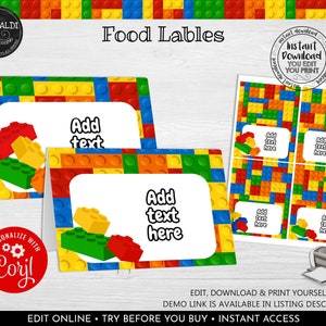 Editable Building Blocks Food Labels Printable Building Blocks Food ...