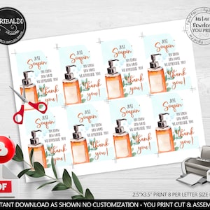 Soap Gift Tags Just Soapin' You Know Much We Appreciate You Teacher ...