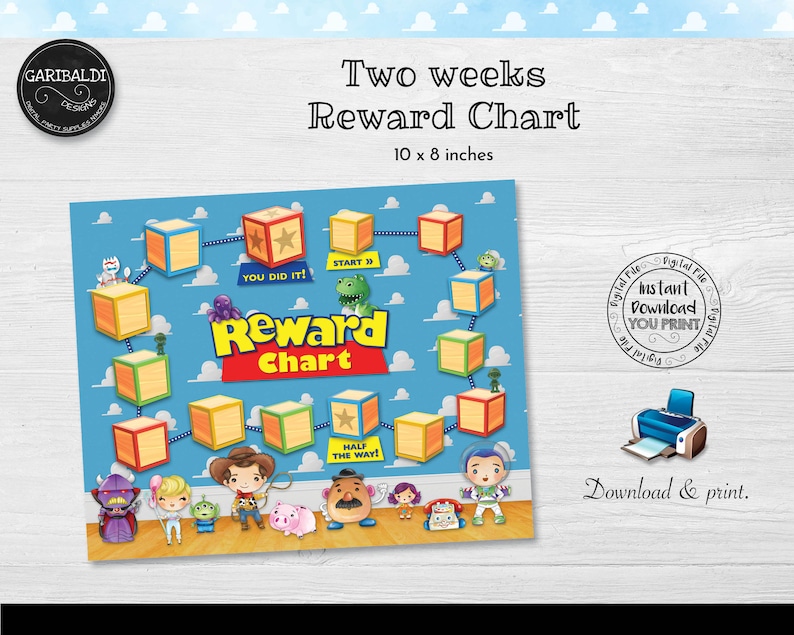 Printable Reward Chart, Toy Story Reward Chart, Toy Story Potty Train ...