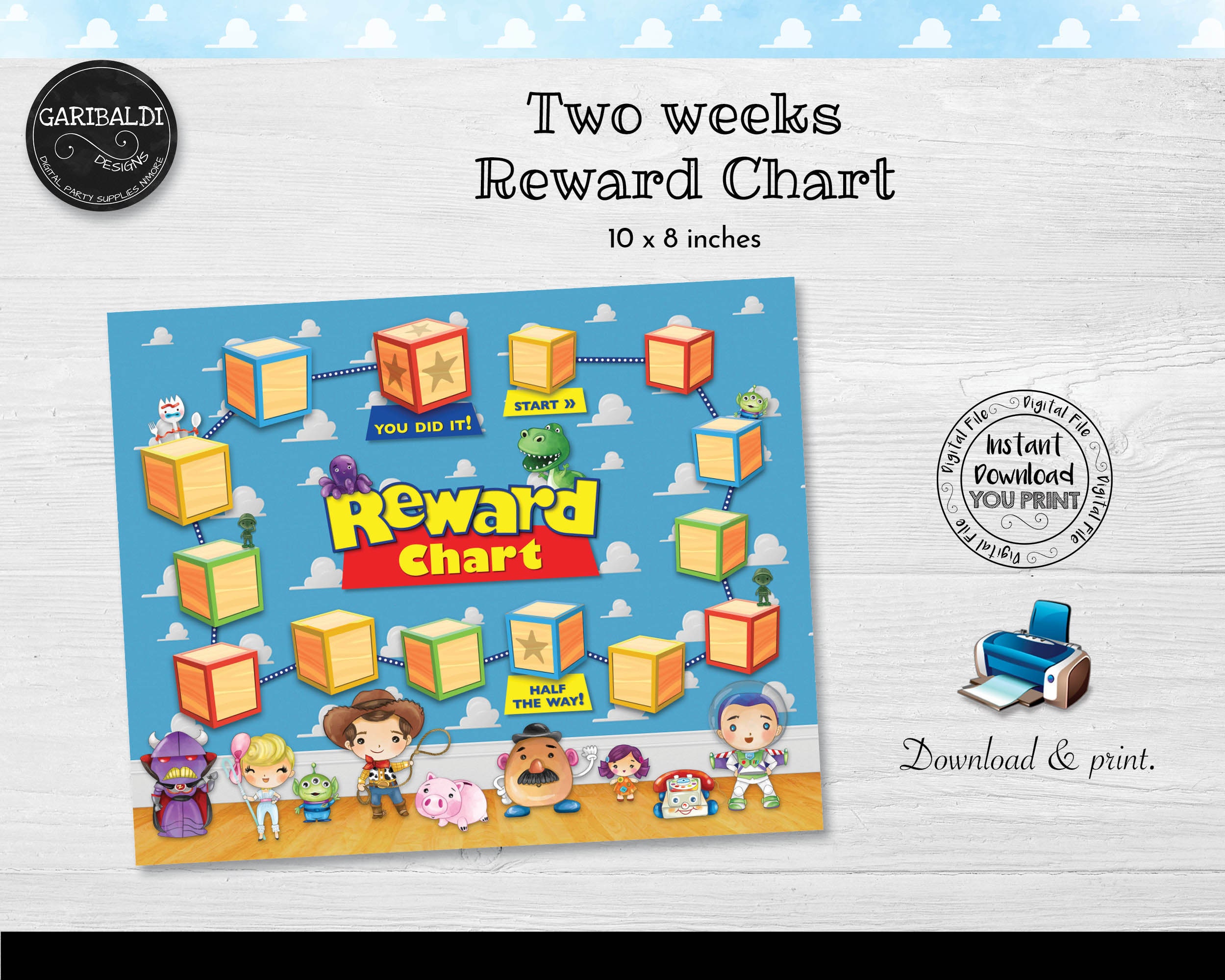 Printable Reward Chart Toy Story Reward Chart Toy Story | Etsy