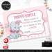 Pink Dumbo Diapers Request Card Pink Baby Diaper Raffle Ticket Pink ...