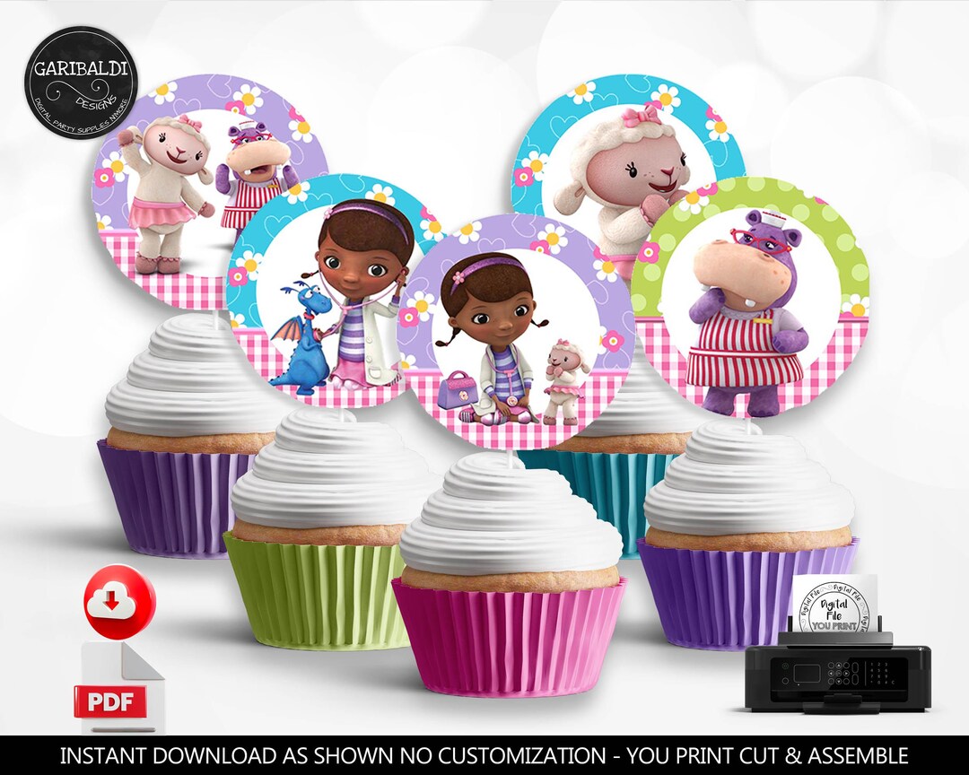 Doctor Cupcake Toppers Doctor Birthday Party Supplies Doc Party ...