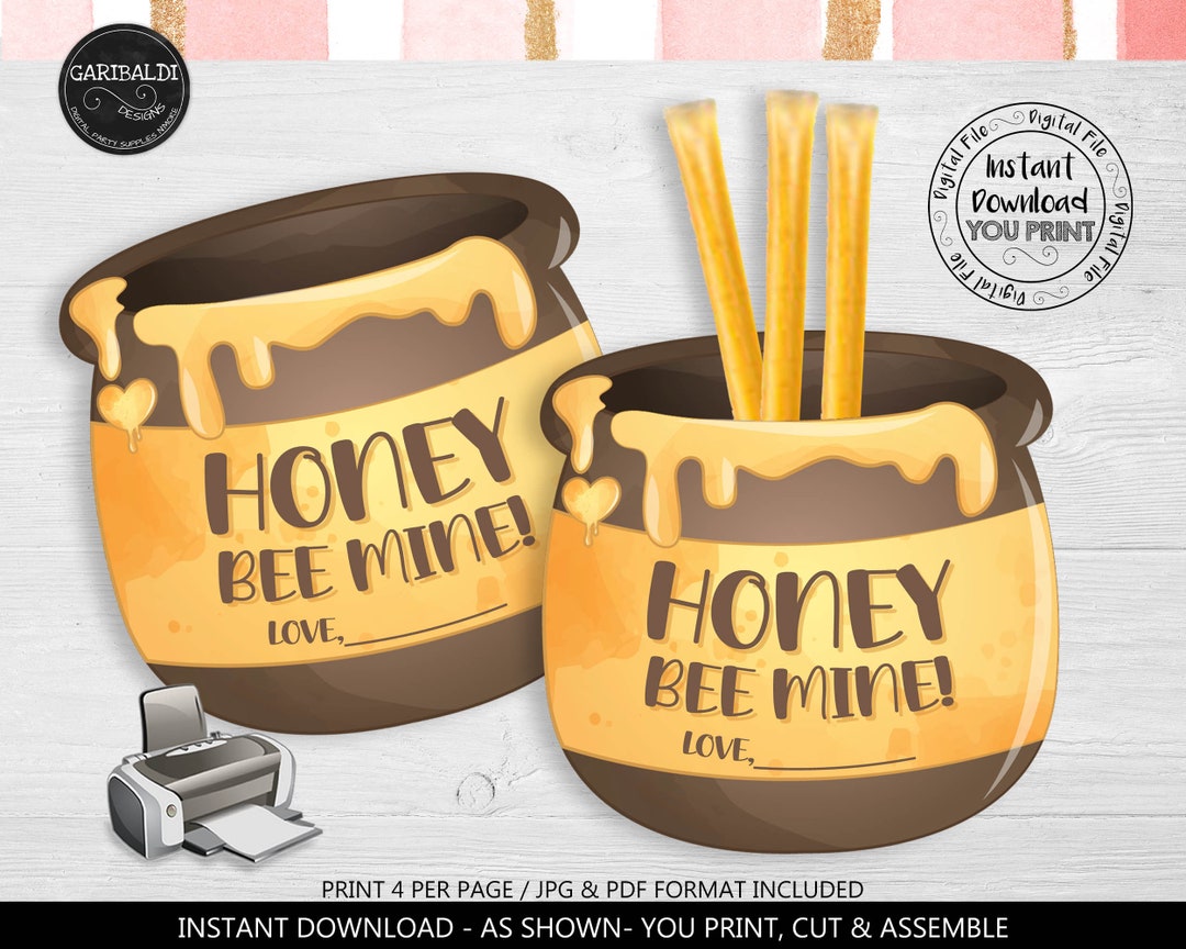 Honey Bee Mine Valentine's Day Cards Valentine's School Kids Classroom ...