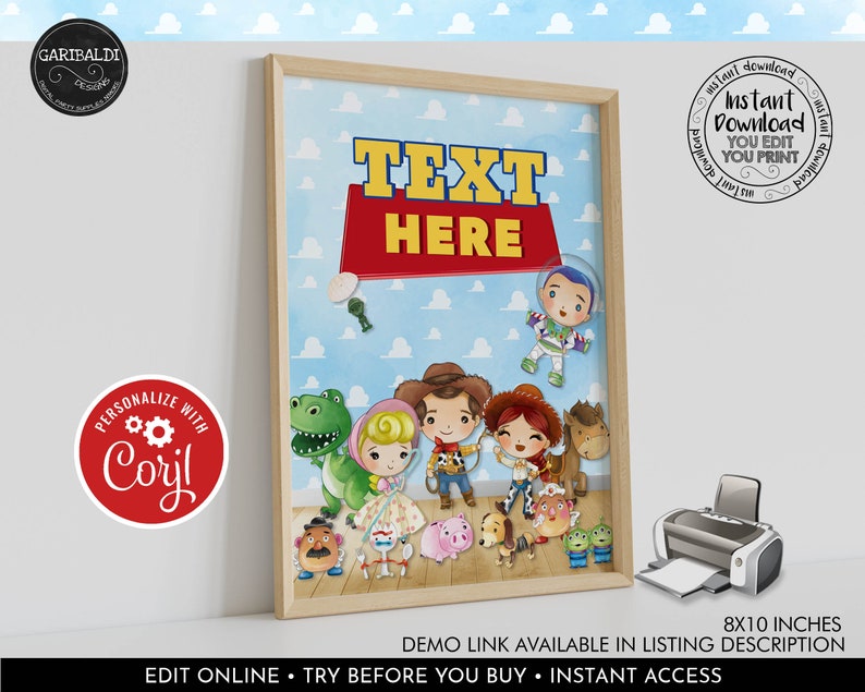 Editable Custom Sign Printable Birthday Party Sign Template - Etsy