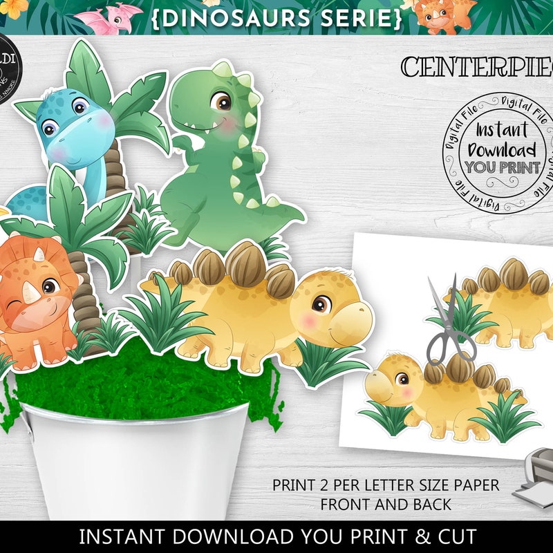 Dinosaur Topper Svg - Etsy