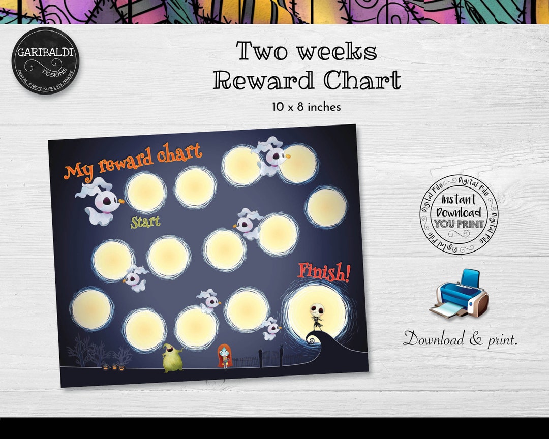 Printable Reward Chart Nightmare Before Christmas Reward Chart ...