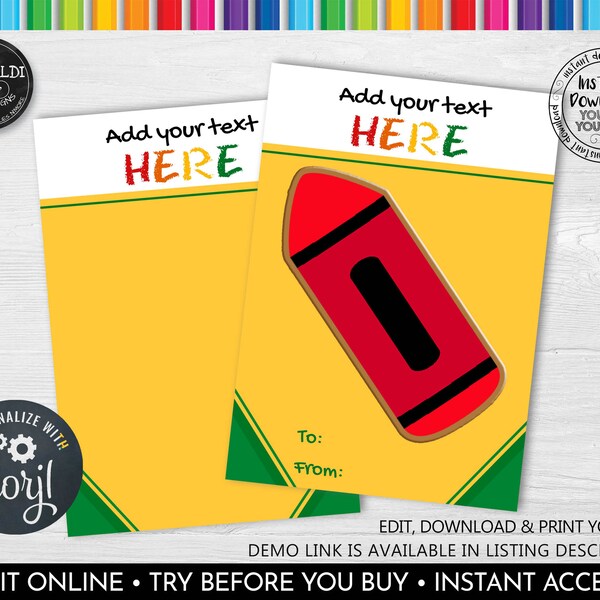 Teacher Appreciation Crayon Box - Etsy