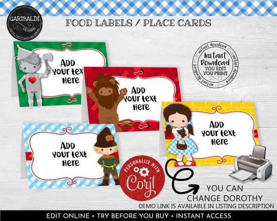 Online Templates Wizard Of Oz