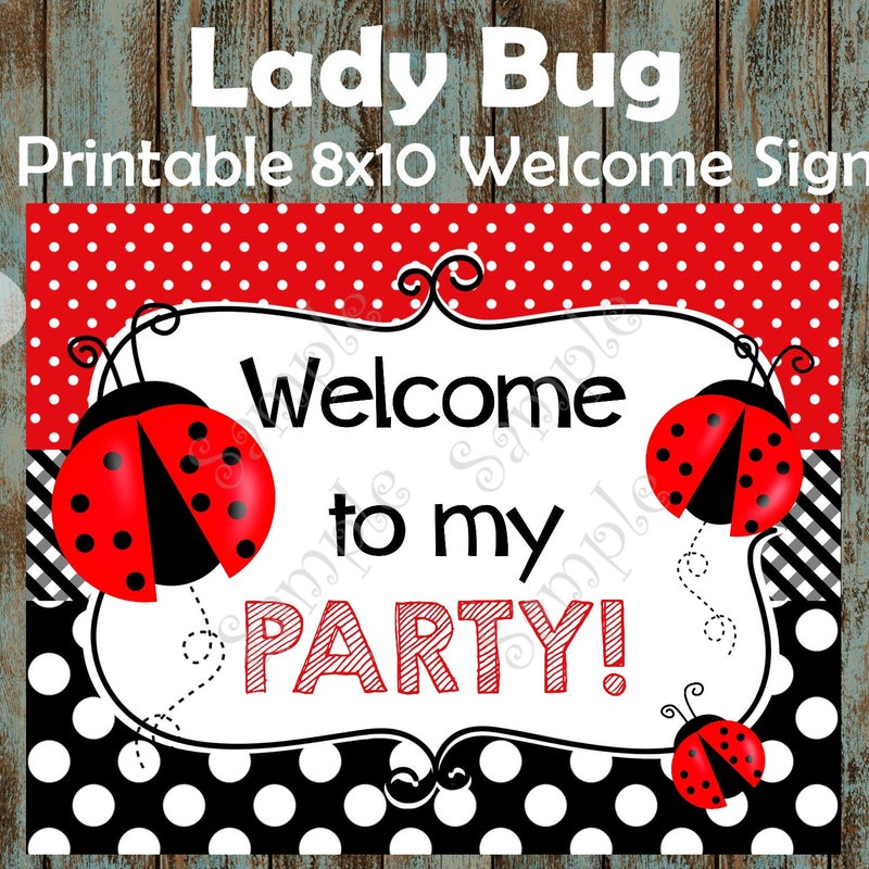 Ladybug Welcome Sign - Etsy