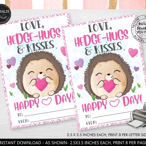 Hedgehog Valentine - Etsy