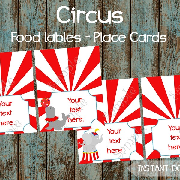 Carnival Food Labels - Etsy