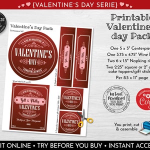 Editable Valentine's Day Party Package Valentines Party - Etsy