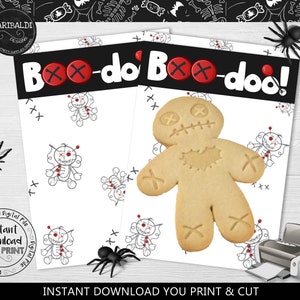 Printable Halloween Cookie Card Printable Boodoo Cookie Card Holder ...