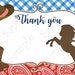 Printable Cowboy Thank You Card, Cowboy Birthday Thank You Card, Cowboy ...