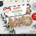 Santa Kisses Treat Bag Tag Topper Printable, Santa Kisses Label, Winter ...