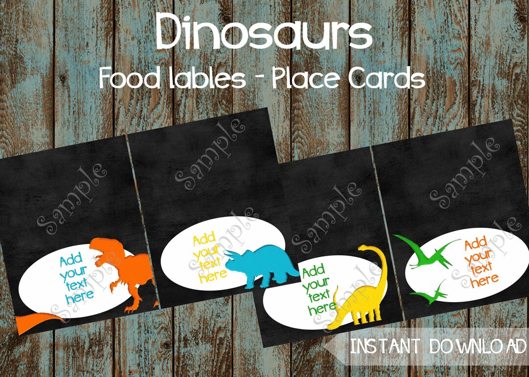 Dinosaur Food Labels, Dinosaur Editable Food Tent Tags, Dinosaur ...