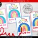 Printable Rainbow Valentine's Day Card You Color My World Valentine's ...