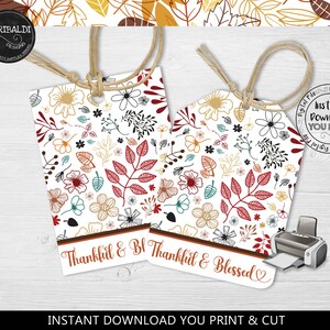 Printable Thanksgiving Favor Tags Fall Gift Tags Thanksgiving Labels ...