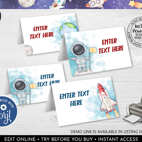 Space Place Cards - Etsy