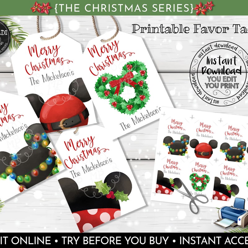 Mini Christmas Tags - Etsy