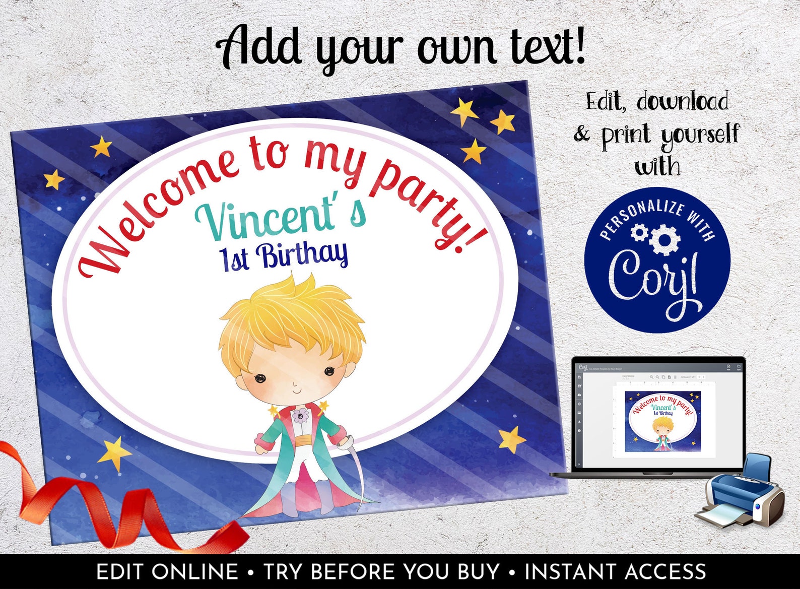 Editable Little Prince Welcome Board, the Little Prince Welcome Poster ...