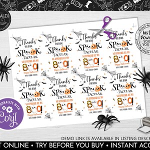 Editable Halloween Appreciation Favor Tags Spooktacular Teacher ...