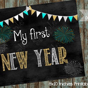 Printable Baby's First Year Holidays Chalkboard Signs My First Year ...