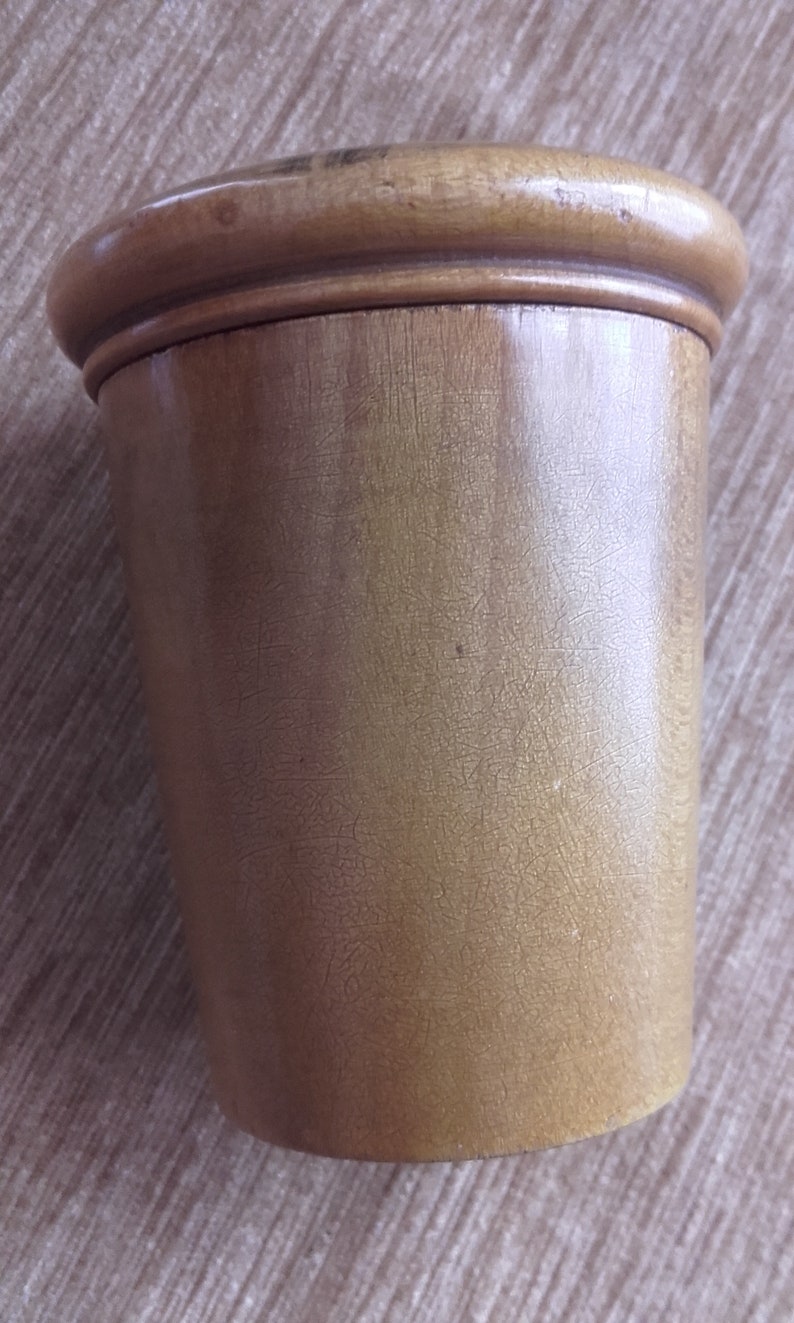 Vintage Mauchline Ware Treen Wooden Souvenir Pot Box Container With Lid ...