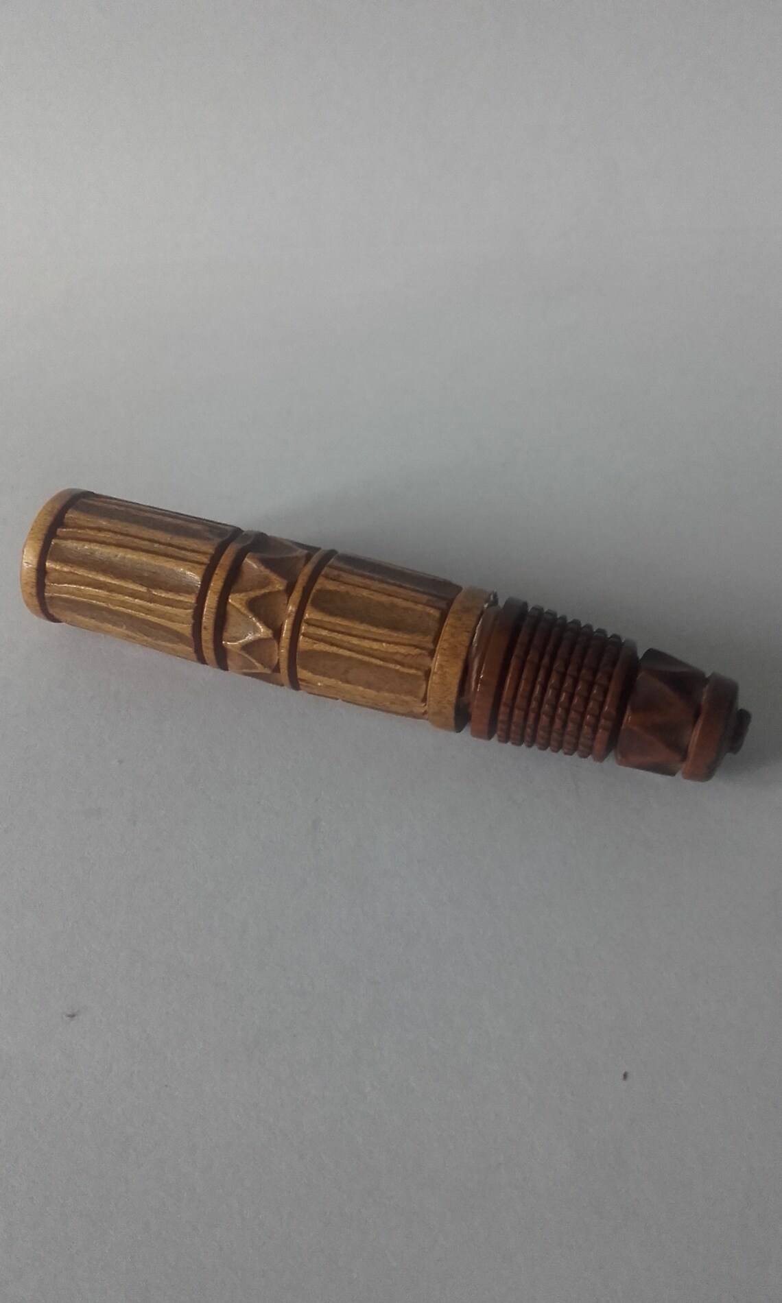 Antique Victorian Carved Turned Wooden Needle Case Holder With Some ...
