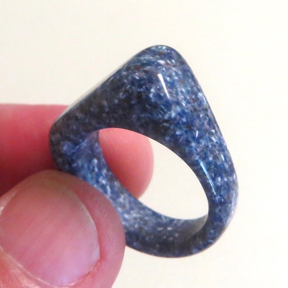 Anillo de Corian Azul tamaño 8 - Etsy España