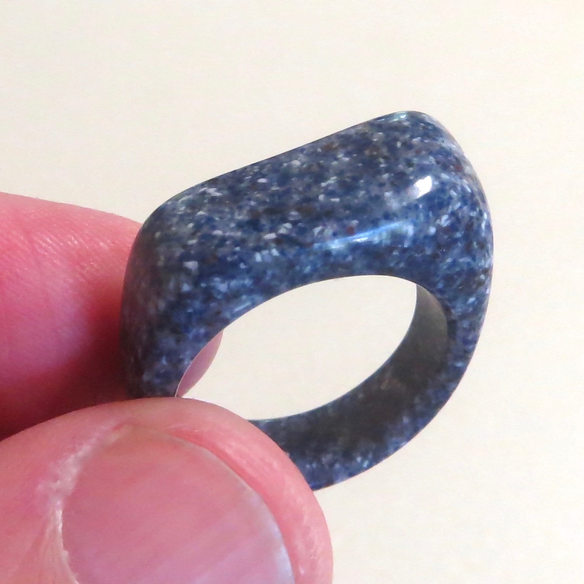 Anillo de Corian Azul tamaño 8 - Etsy España