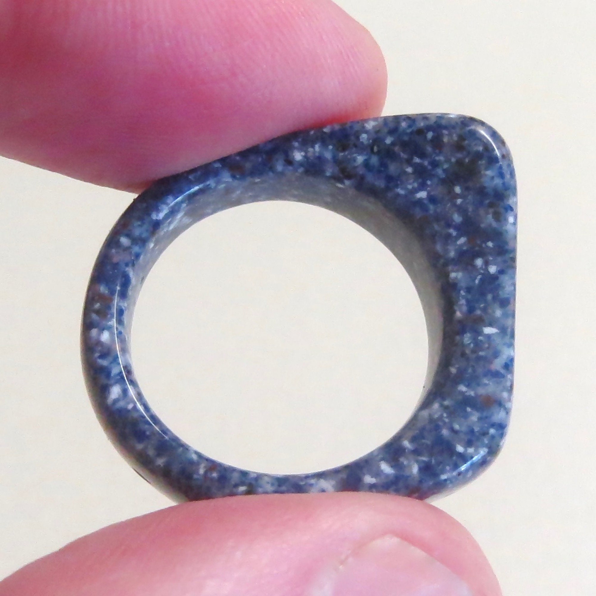 Anillo de Corian Azul tamaño 8 - Etsy España