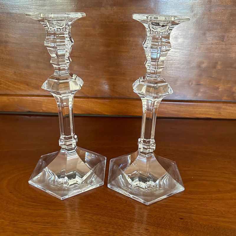 Crystal Tall Candlesticks - Etsy