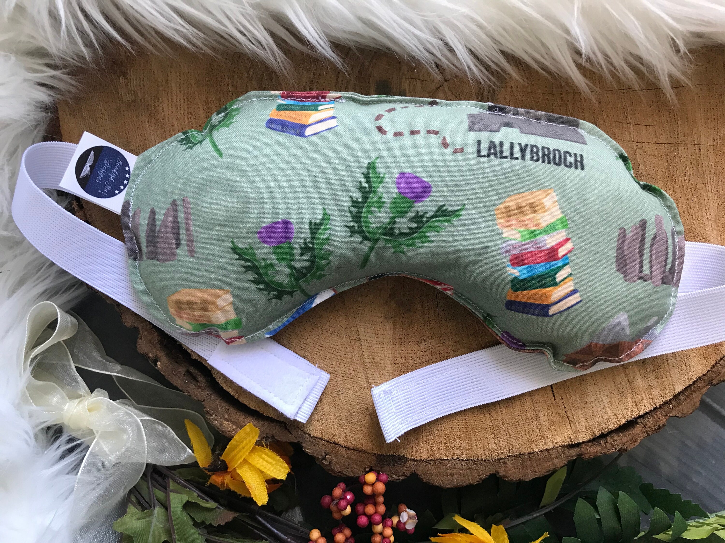 Rice Eye Mask - Outlander Sage Cotton Pattern - Etsy