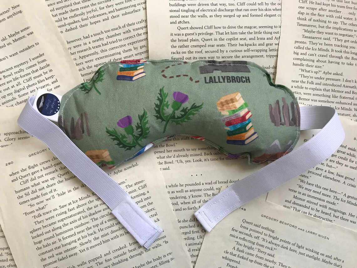 Rice Eye Mask - Outlander Sage Cotton Pattern - Etsy