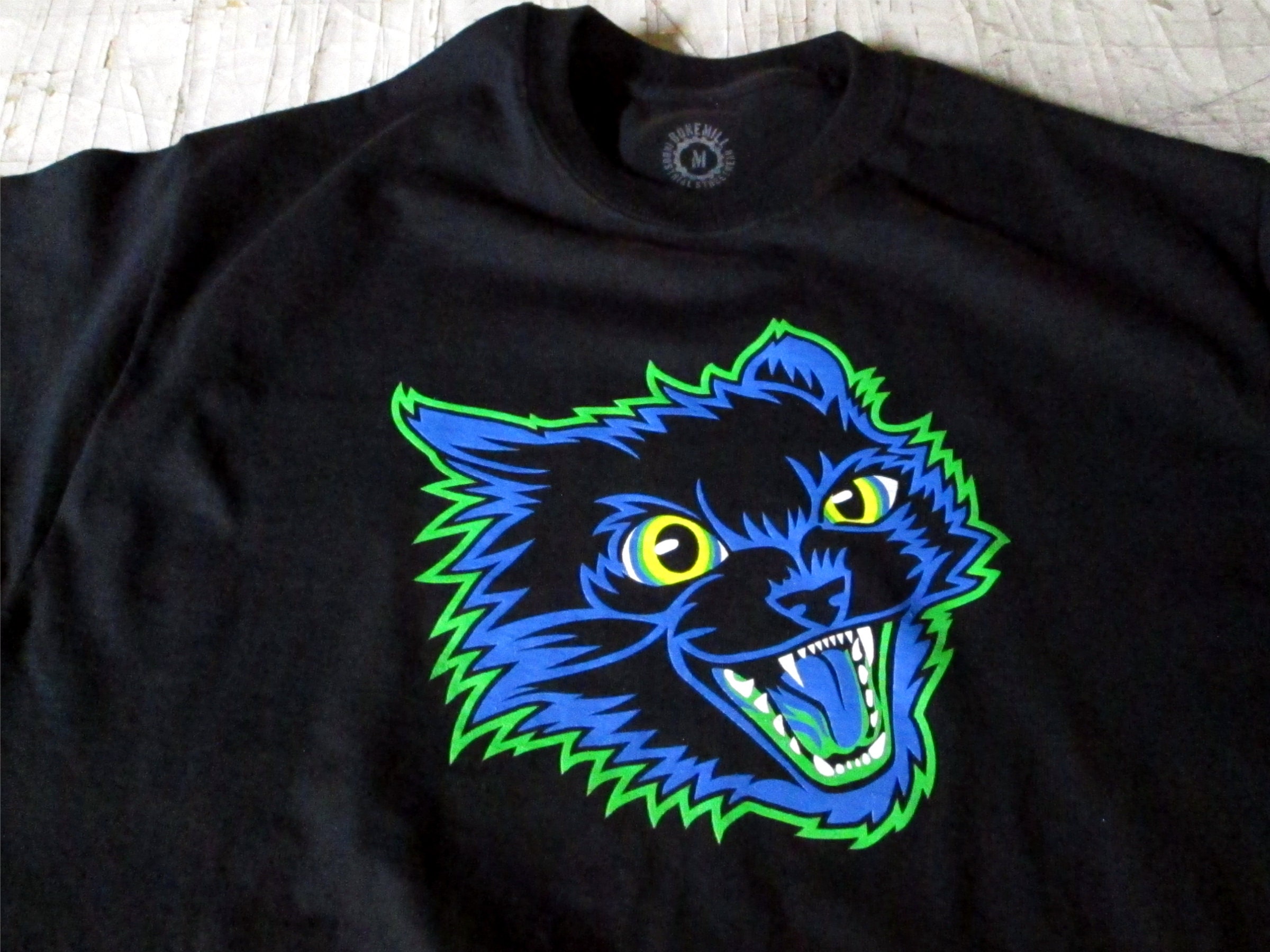 BLACK CAT Tee Shirts Featuring Art by Mark Monlux | Etsy