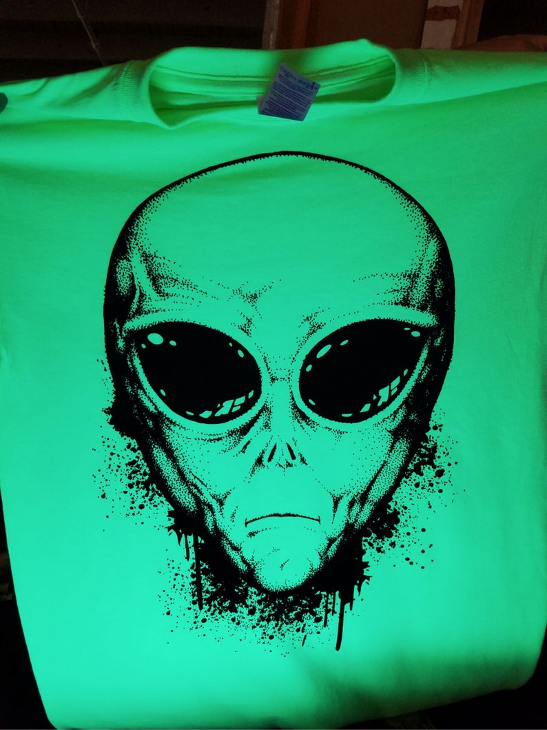 Alien Grey on Neon Green Electric Green Gravel Charcoal or - Etsy