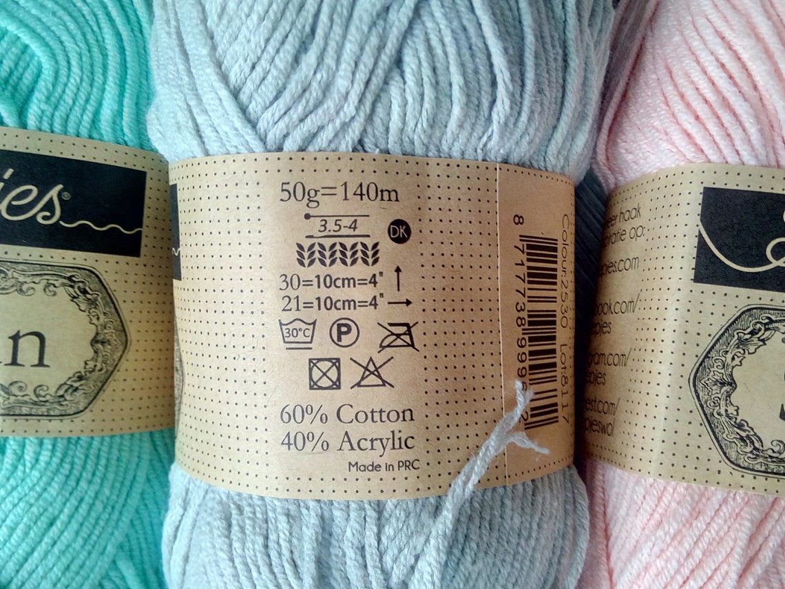 Scheepjes Softfun Yarn. Cotton and Acrylic, Machine Washable. 50g ...