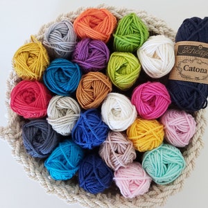 Scheepjes Catona Yarn 50g. Colors 388-528. Cotton Yarn for Doily ...