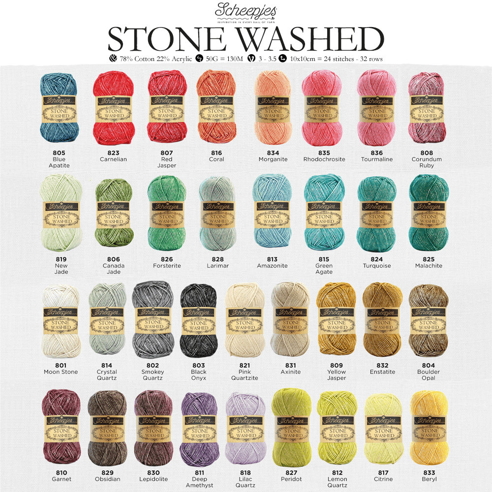 Scheepjes Yarn Colour Pack. Stone Washed and River Washed Yarn - Etsy