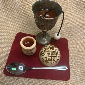 Play Pretend Holy Communion Set wood or Metal Chalice - Etsy
