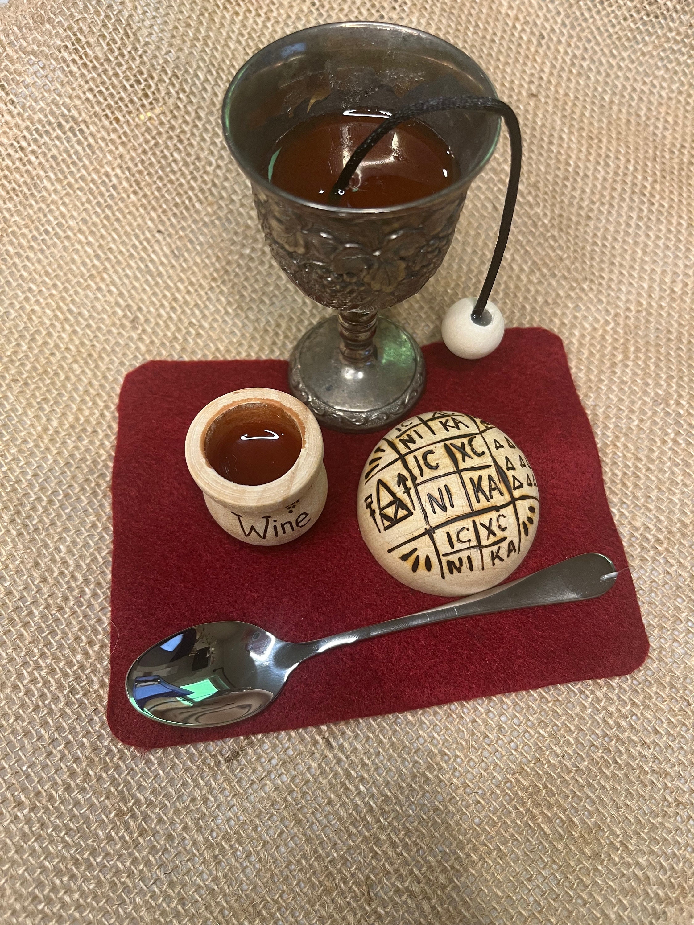 Play Pretend Holy Communion Set wood or Metal Chalice - Etsy