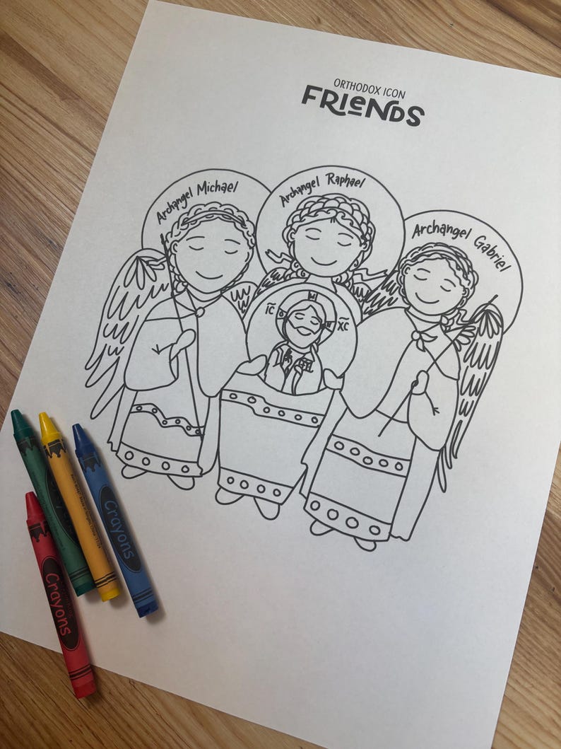 Archangels - Icon Friend Coloring Sheet - Digital Download - Etsy