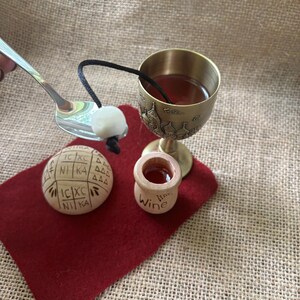 Play Pretend Holy Communion Set wood or Metal Chalice - Etsy