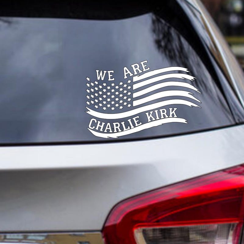 Charlie Kirk Car Decal - Etsy
